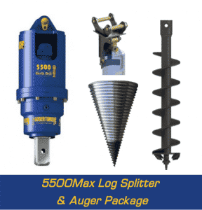 Hydraulic Log Splitter Cone Attachments for Excavators and Mini Diggers