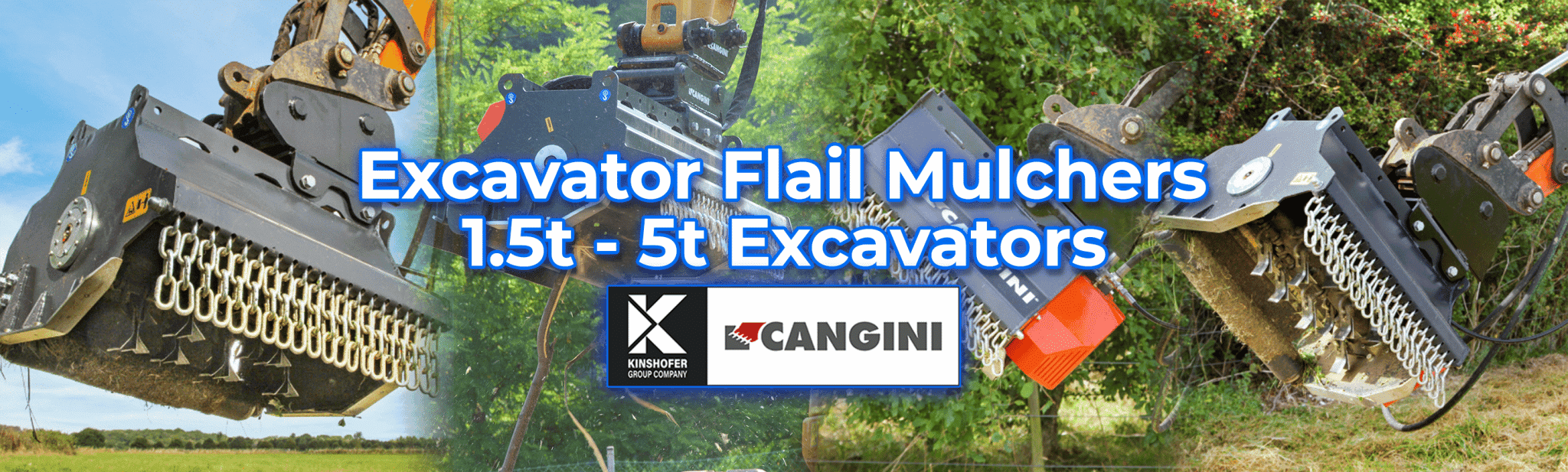 Mini Digger Flail | Cangini Hydraulic Mulcher Attachments